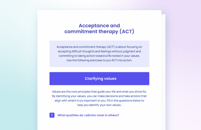 8 free therapy worksheets to support your mental health